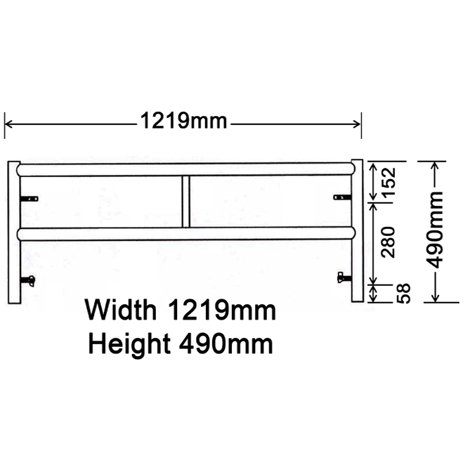 490MM X 1219MM Adjusting Frame | Grandhome Scaffold Enterprise